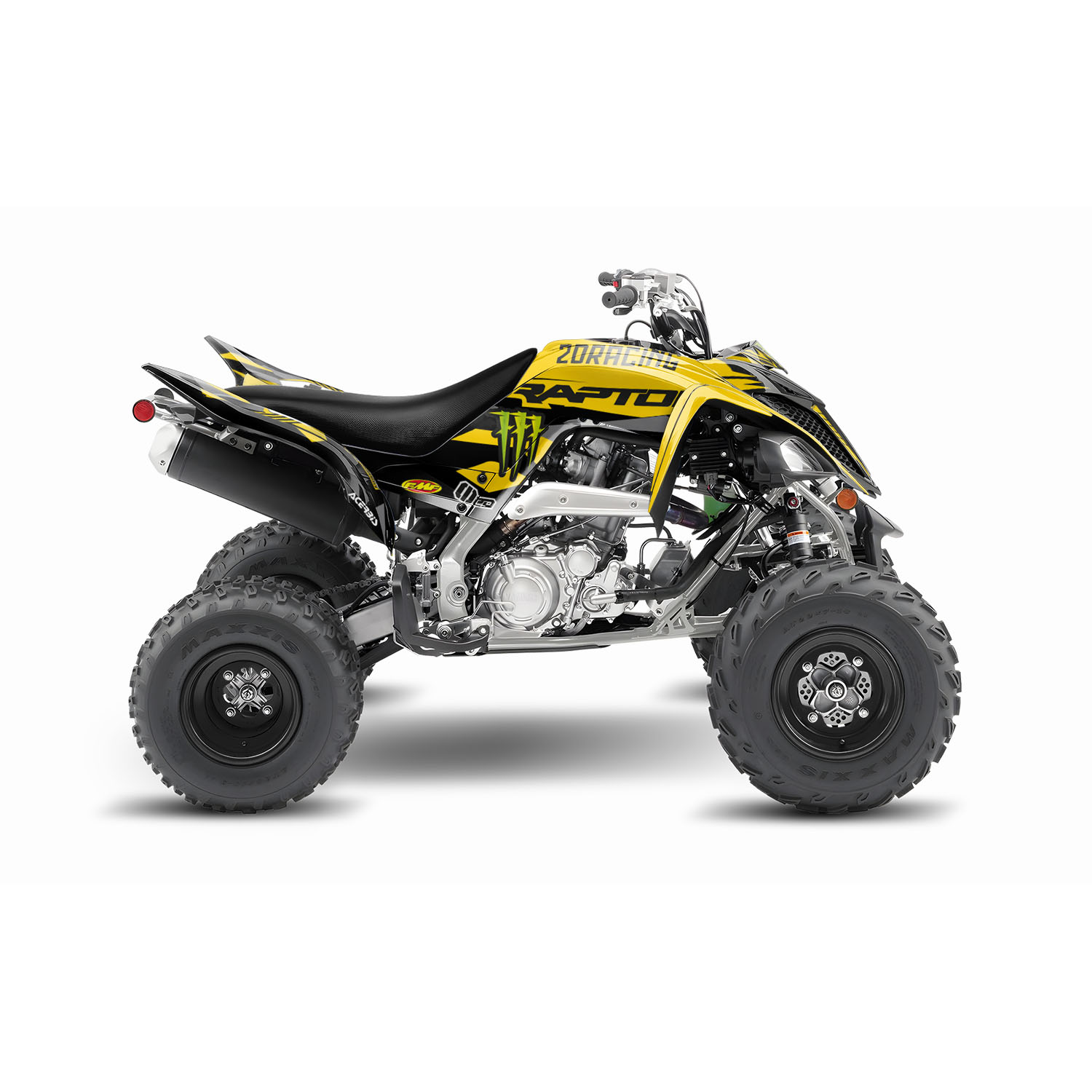 Kit déco Quad - YAMAHA - 90 RAPTOR - 2DR6 - YELLOW - 2D Racing - Kits ...