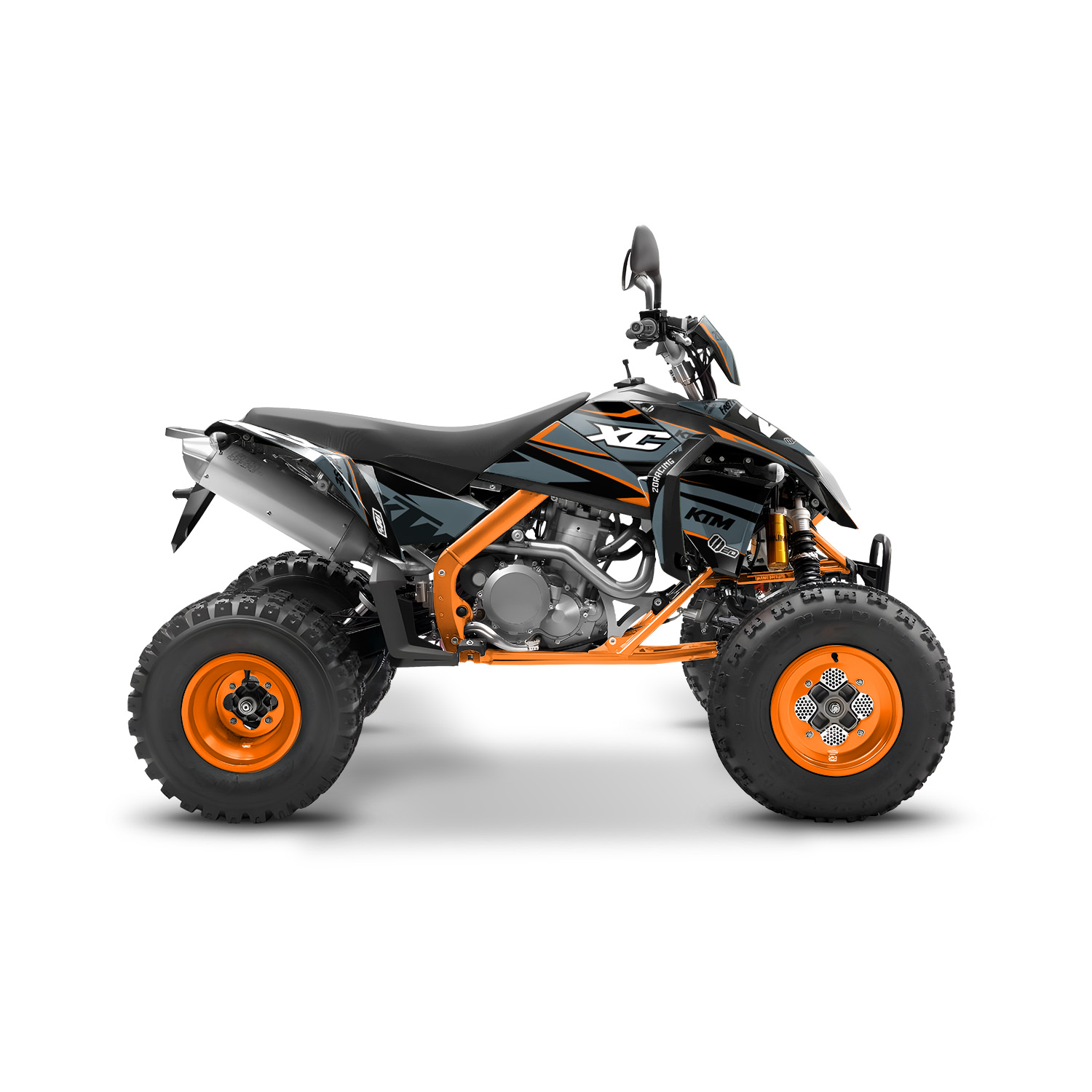Kit déco Quad - KTM - 450-525 XC - 2DR4 - GREY & ORANGE