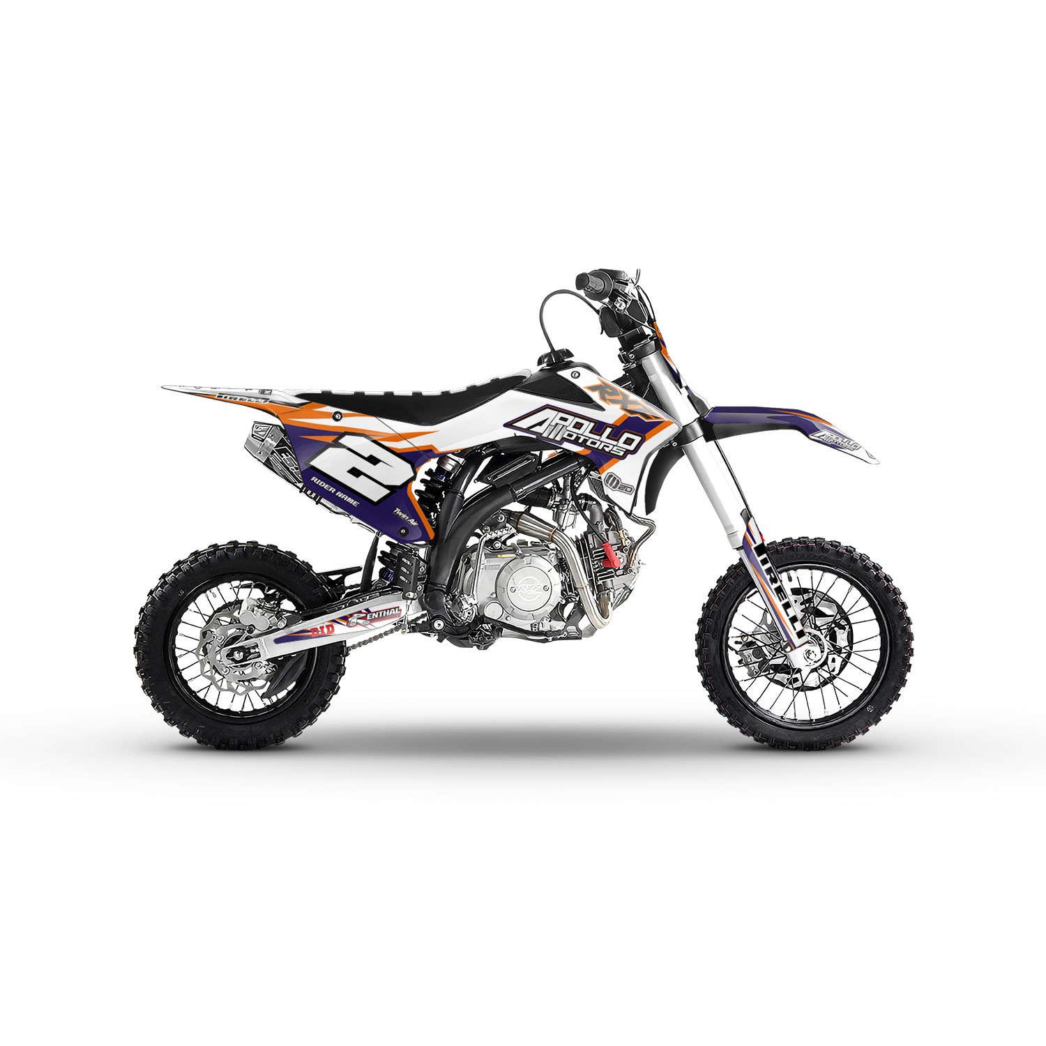 Kit déco Motocross - APOLLO - RXF ELITE - 2DR4 - WHITE