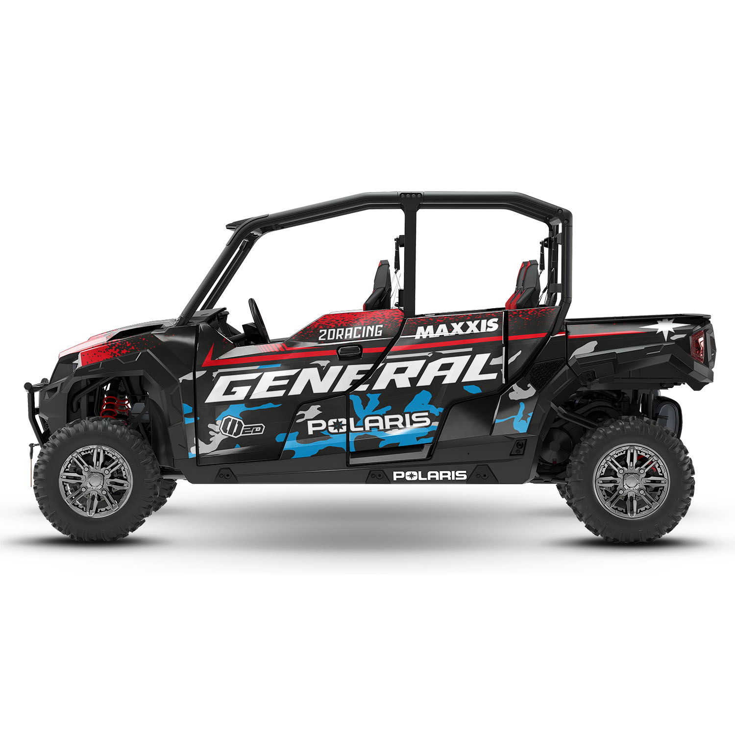 Kit déco SSV - POLARIS - GENERAL 1000 4 PORTES - 2DR5 - RED