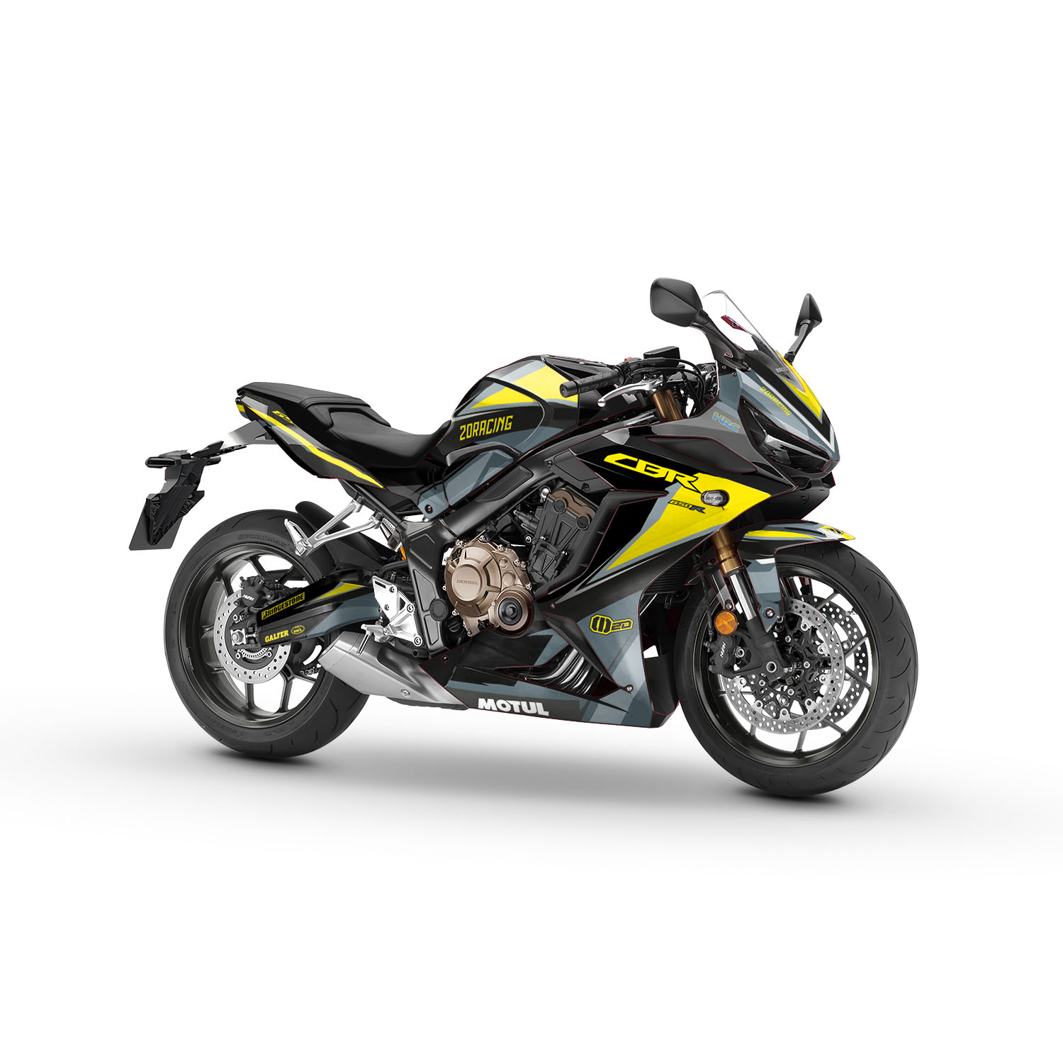 Kit déco Routière - HONDA - CBR 650 R - 2DR4 - YELLOW