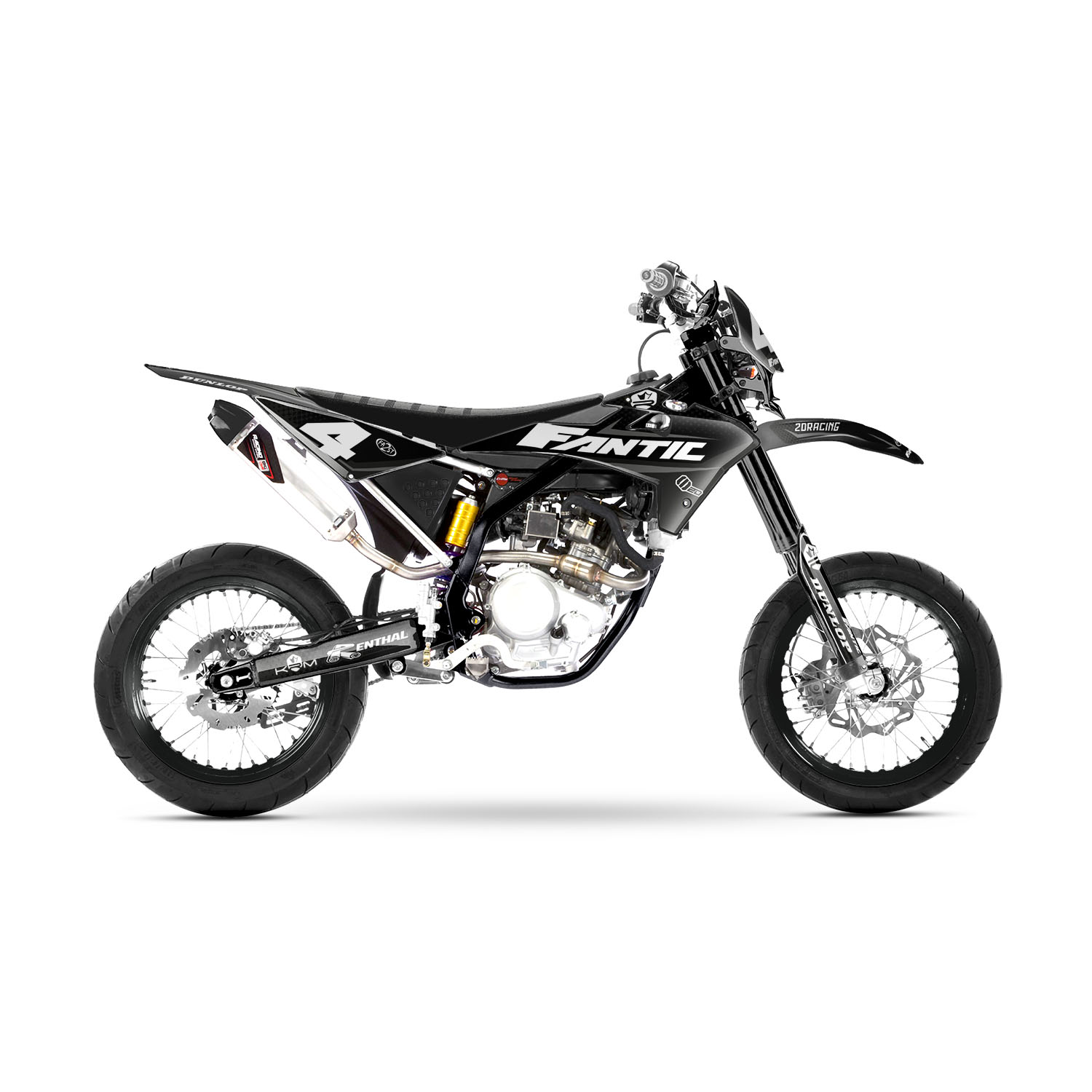 Kit déco 50cc - FANTIC - XM 50 - 2DR4 - BLACK