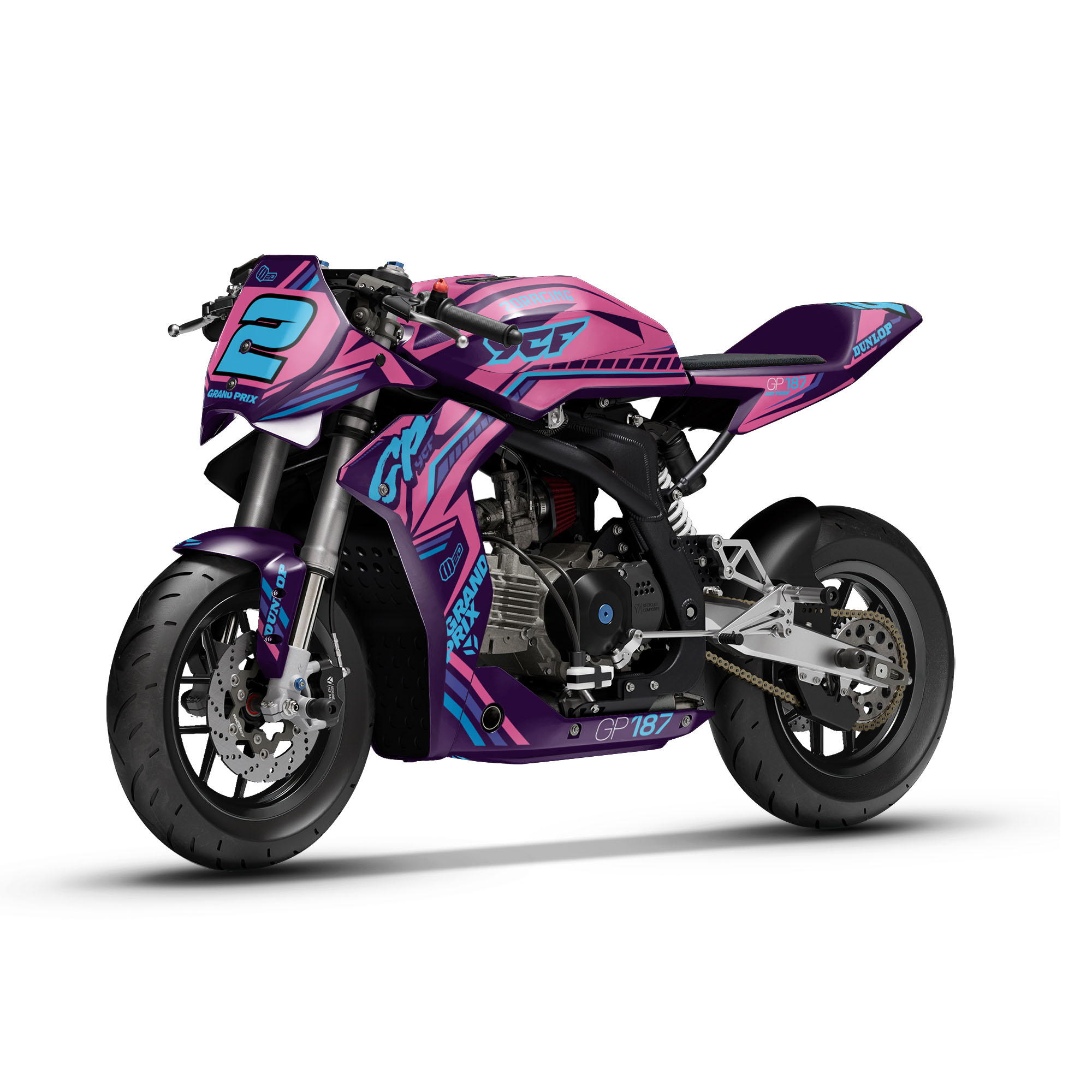 Kit déco Pit bike - YCF - MINI GP - 2DR5 - PINK